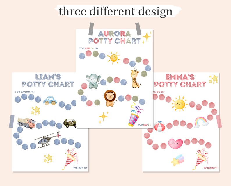 Editable Potty Training Chart: Kids Reward System (PDF & JPG) - Etsy