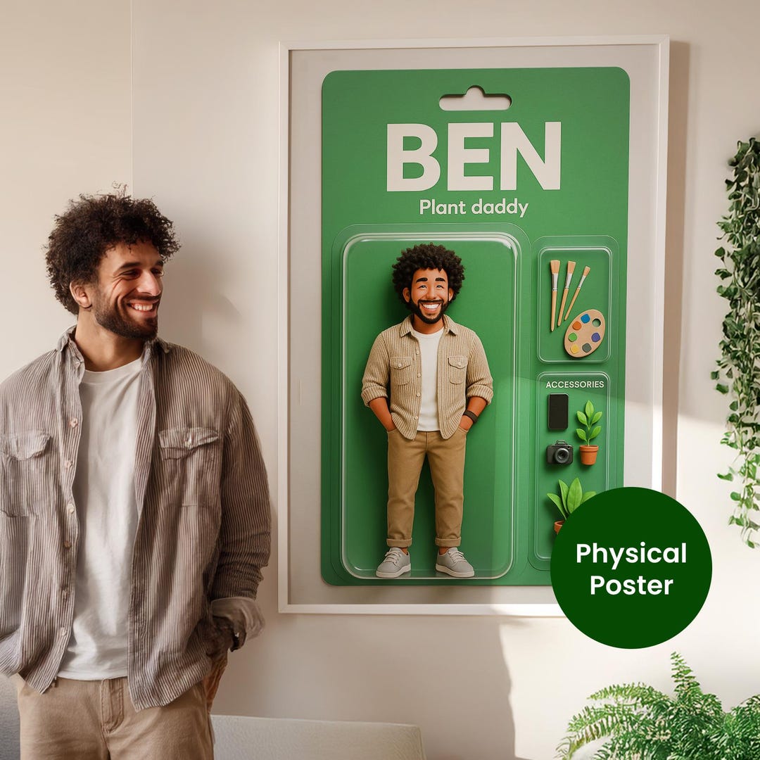 Custom Action Figure Poster, Personalized Caricature Toy-inspired Art ...