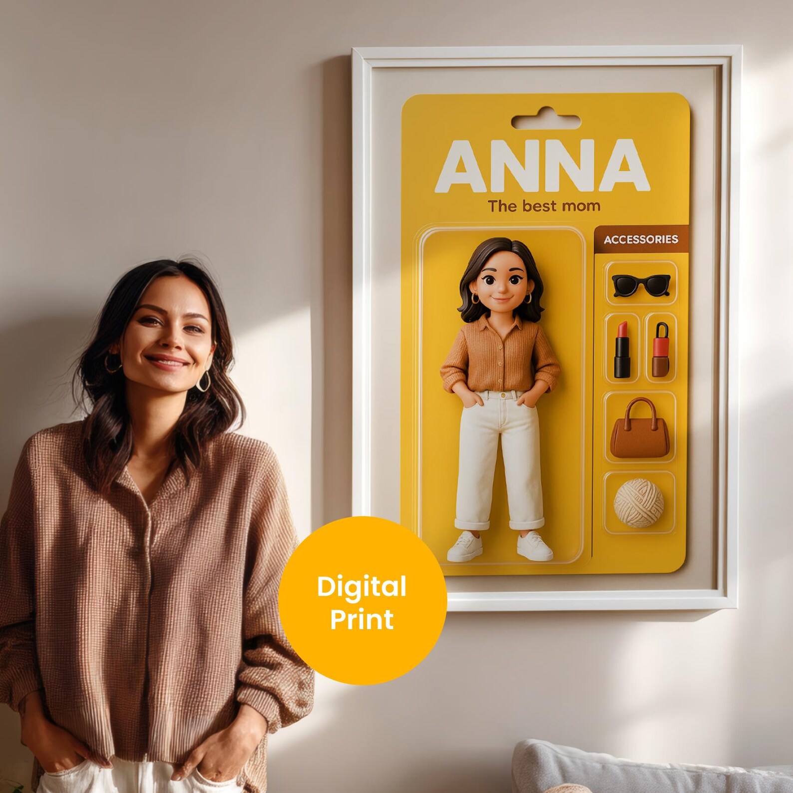 Custom Action Figure Digital Print, Personalized Caricature Toy ...