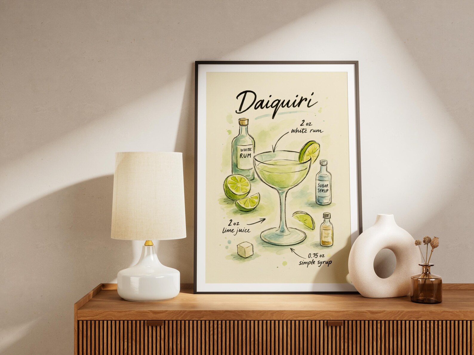Daiquiri Art Digital Print, Bar Cart Decor Cocktail Poster, Party ...