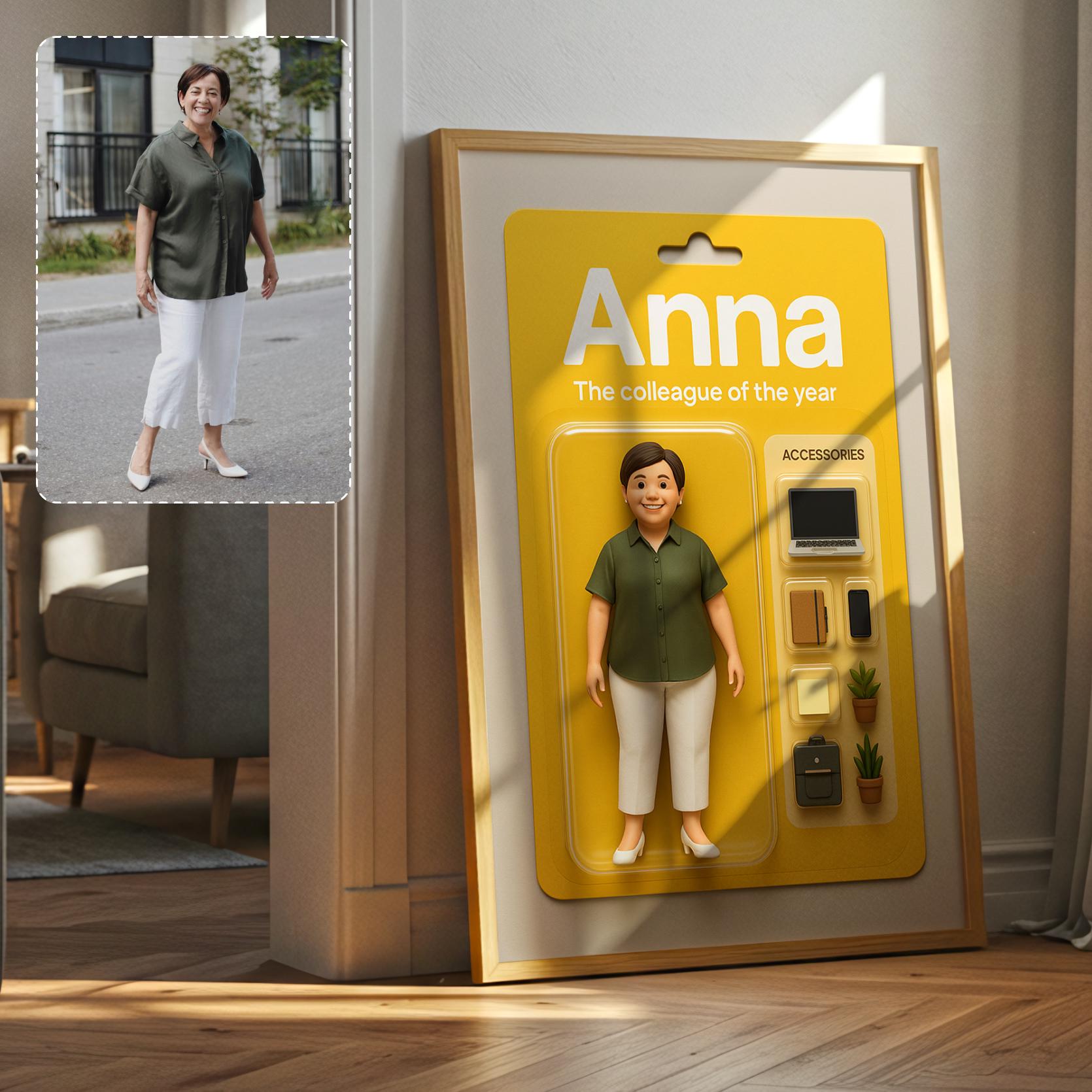 Custom Action Figure Digital Print, Personalized Caricature Toy ...