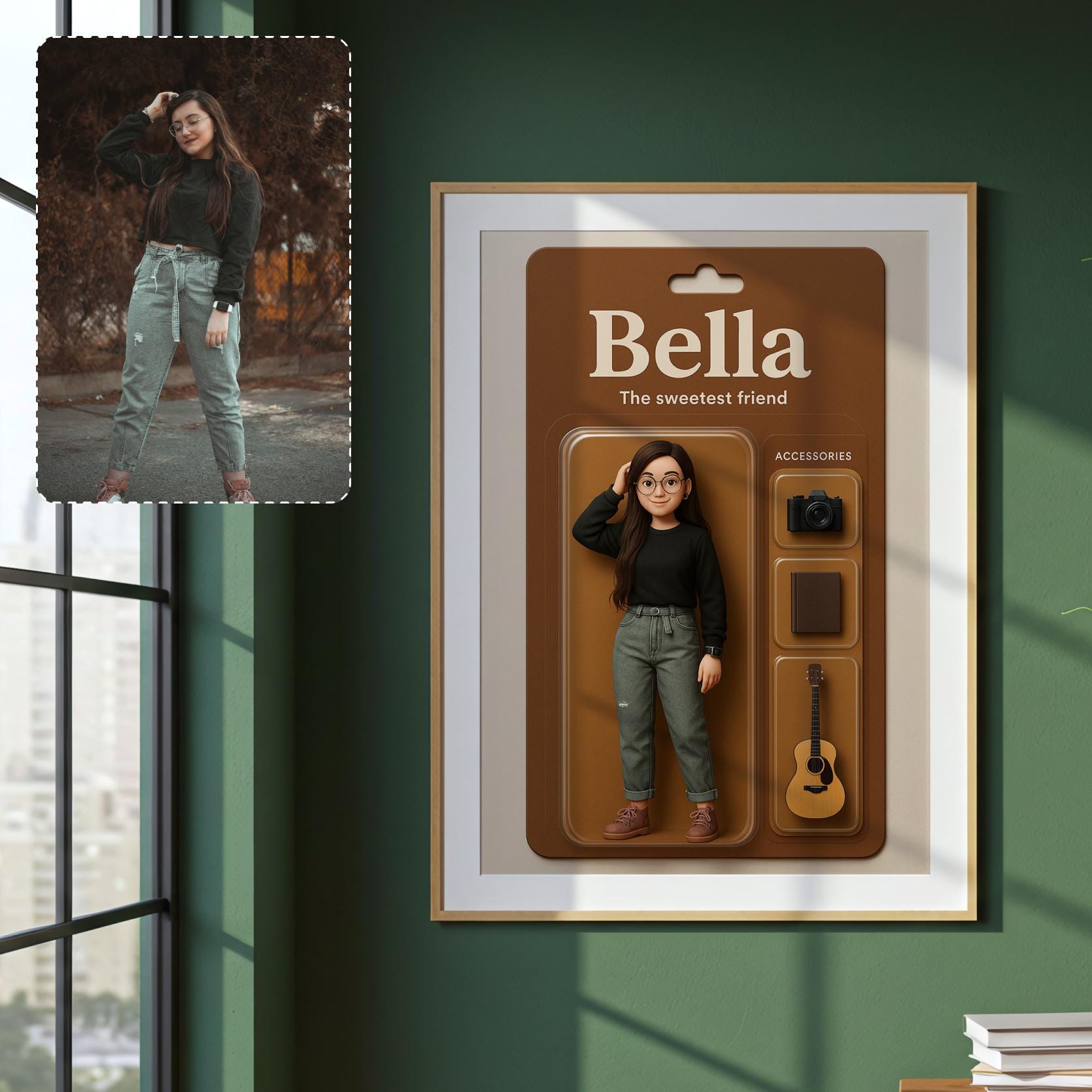 Custom Action Figure Digital Print, Personalized Caricature Toy ...