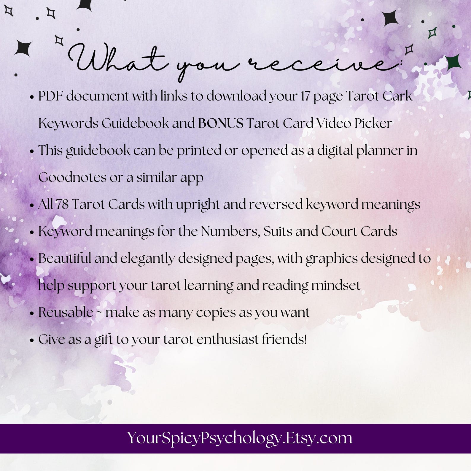 RWS Rider-waite-smith Tarot 78 Card Keyword Cheatsheet Guidebook ...