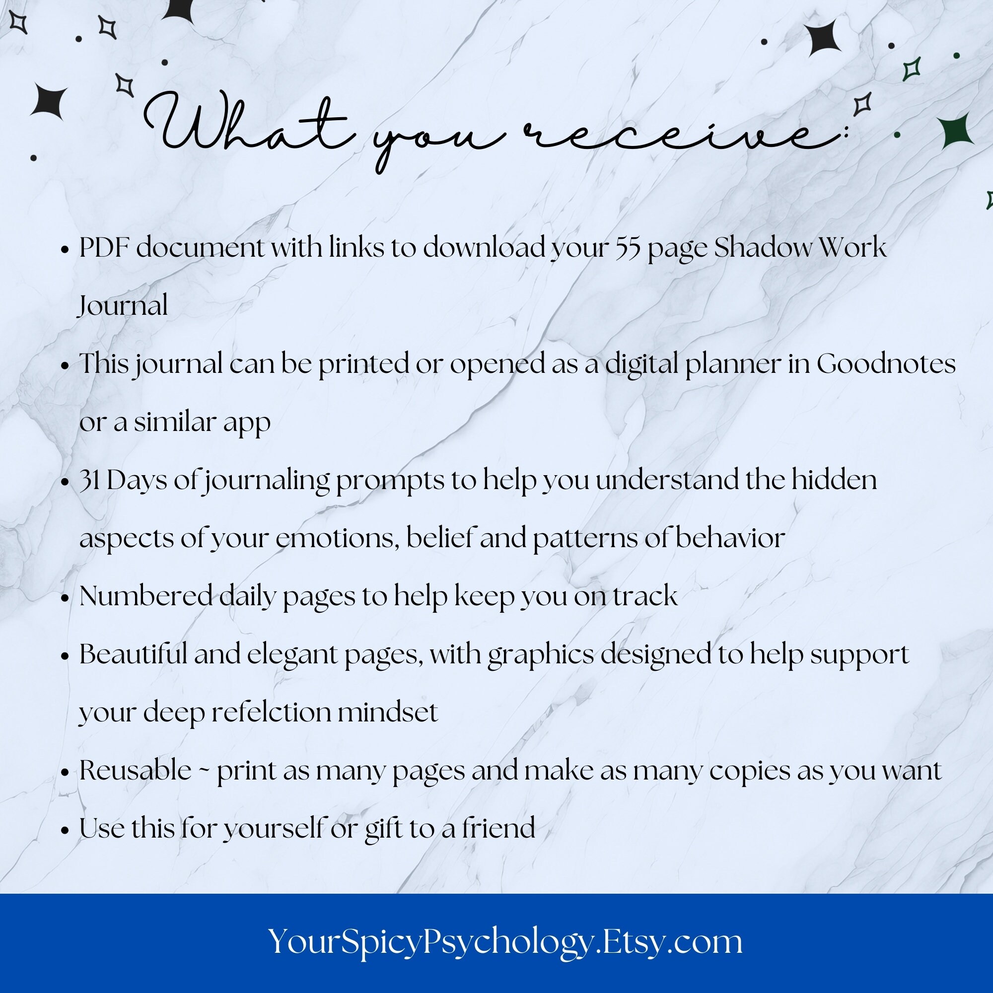 Shadow Work Journal 31 Day Printable PDF Self-understanding Reflection ...