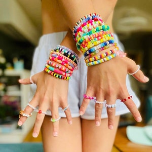 Bracelet Color Combos Clay Beads Etsy