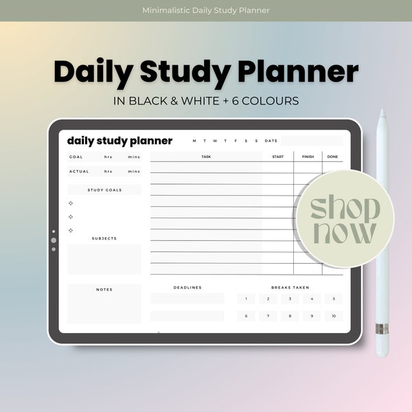 Study Planner - Etsy