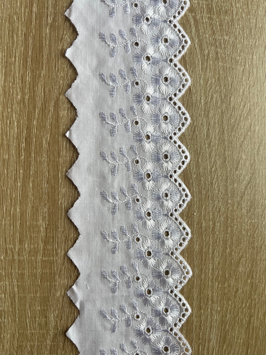The Best Place for Lace - Premium White Satin Stitched Broderie ...