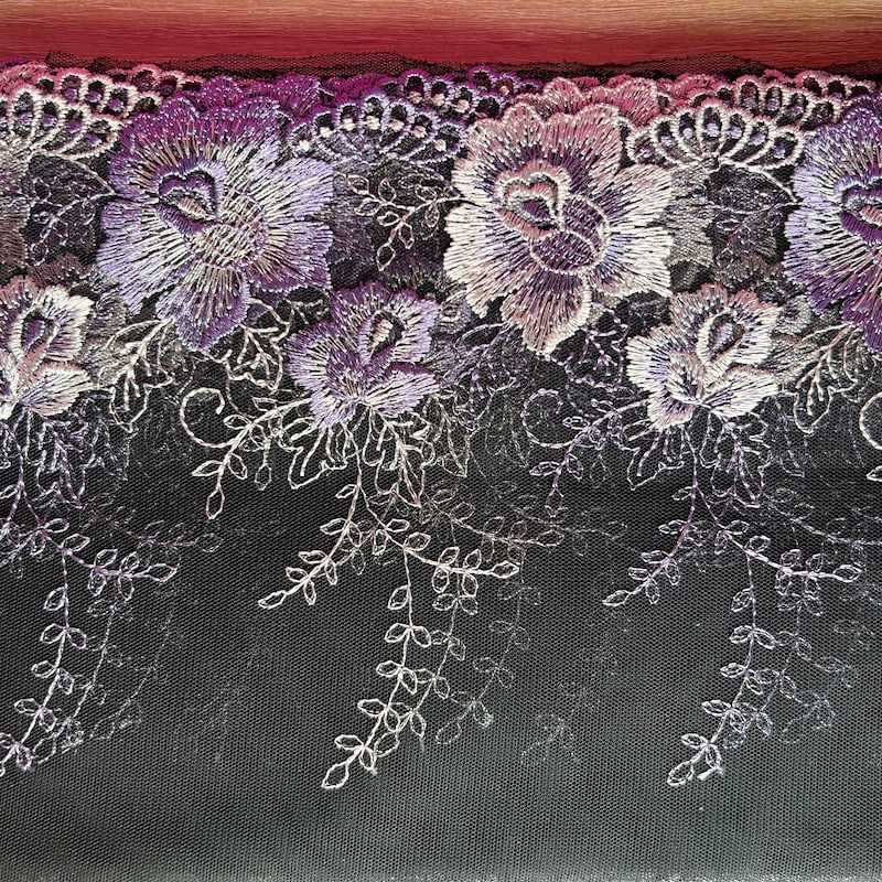 Purple Lace Fabric - Etsy
