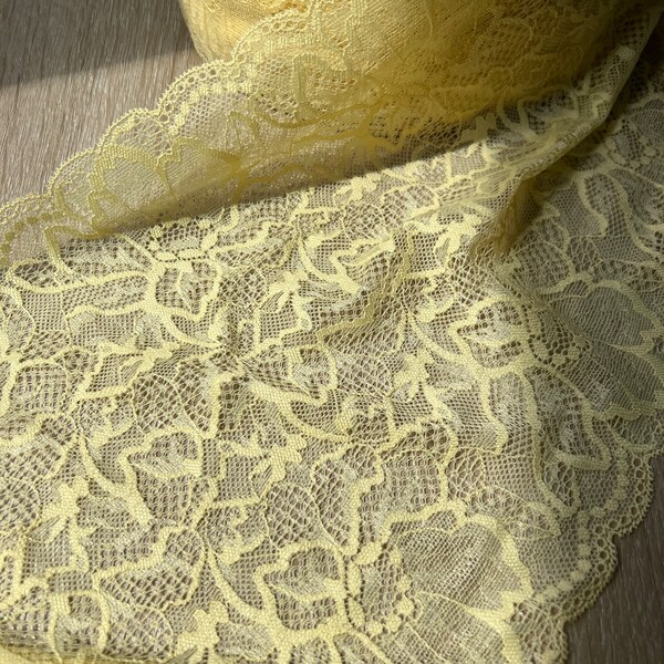 Yellow Lace Fabric - Etsy UK