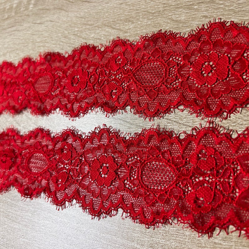 Red Lace Fabric - Etsy