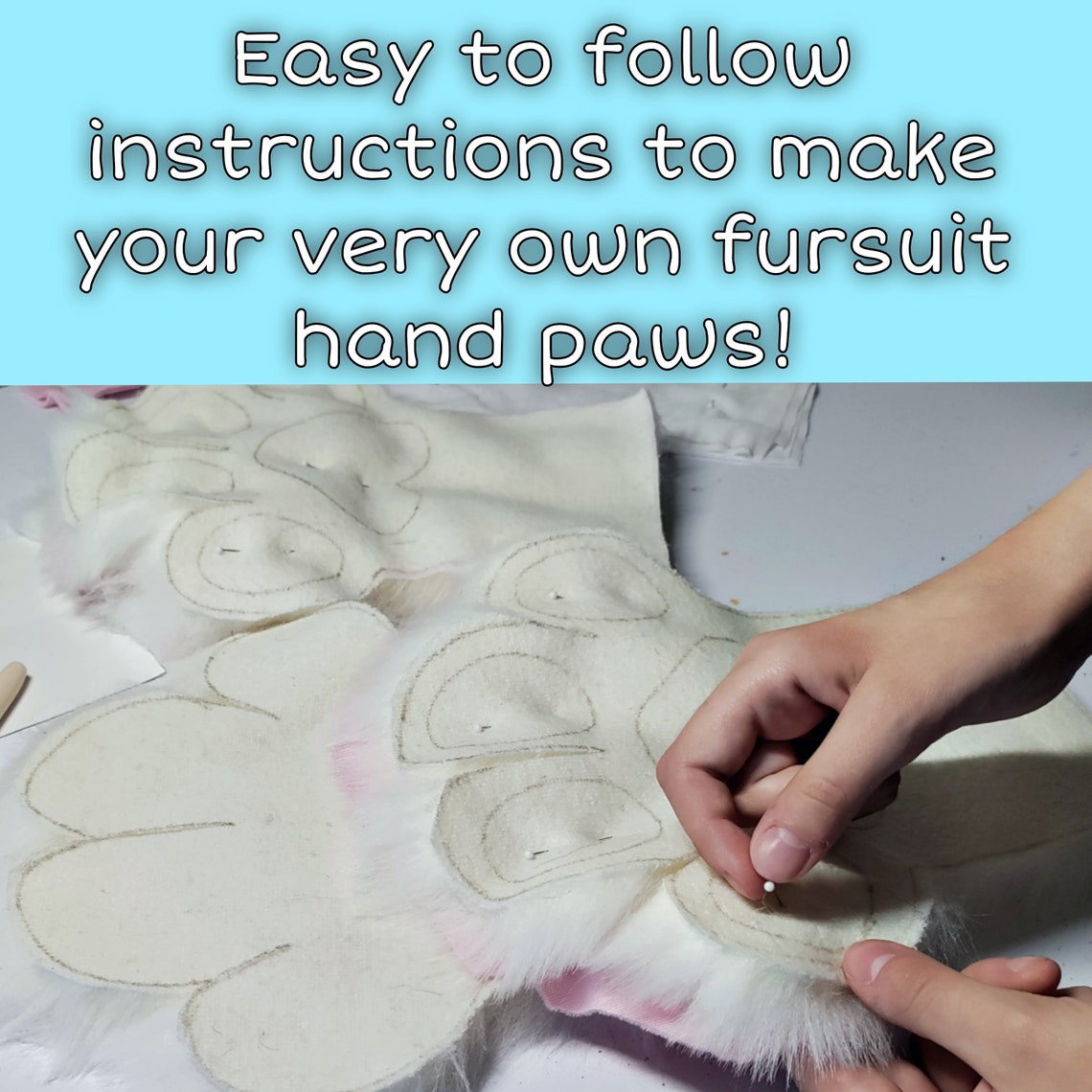 Digital Download Fursuit Hand Paws Pattern - Etsy