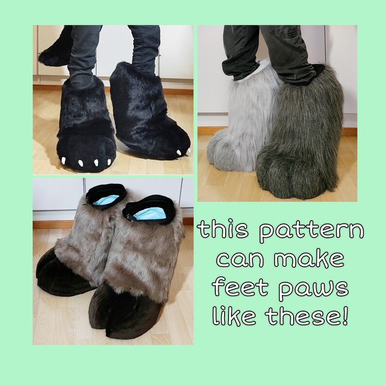 Digital Download Fursuit Digitigrade Feet Paws Pattern - Etsy