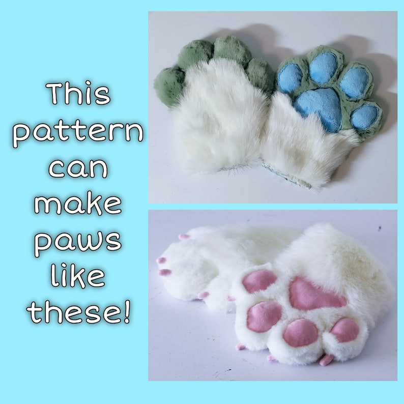 Digital Download Fursuit Hand Paws Pattern - Etsy
