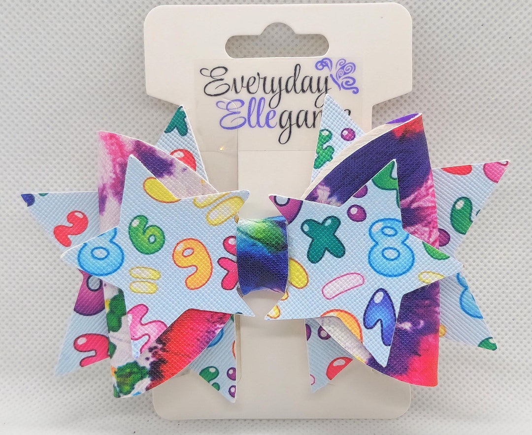 Numbers and Tie Dye Bow Rainbow 11001 24079 - Etsy