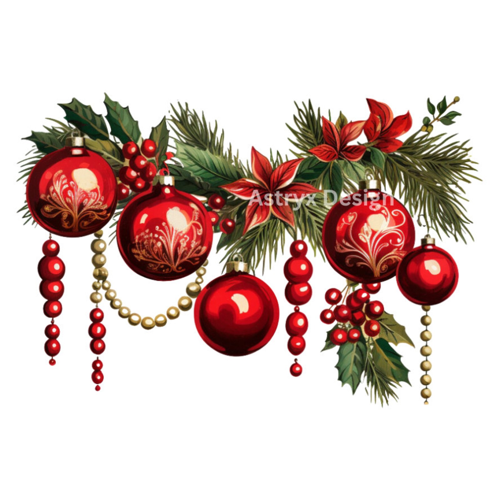 Christmas Clipart Christmas Decoration JPG Bauble Clipart Ornament ...