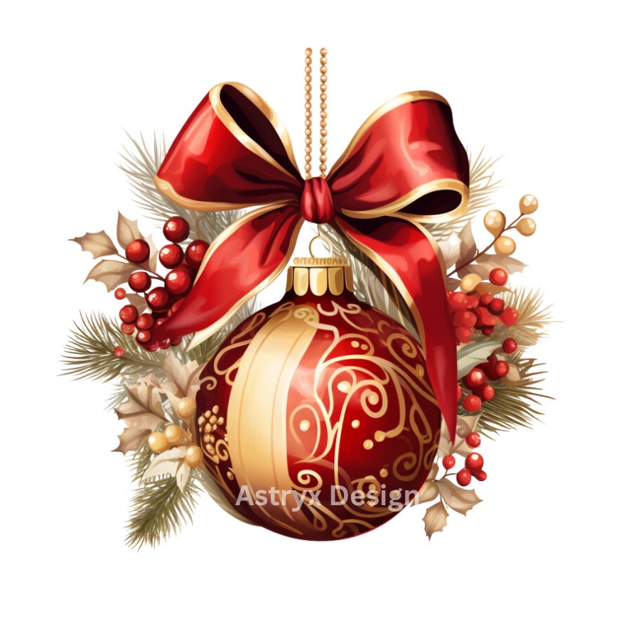 Christmas Clipart Christmas Decoration PNG Bauble Clipart Ornament ...