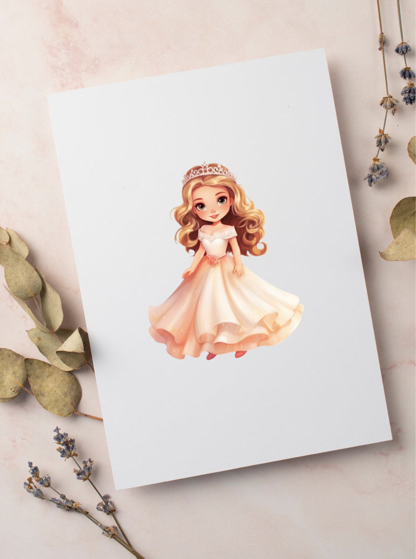 Little Princess Clipart, Fairytale Princess, Nursery Decor PNG, Magical ...