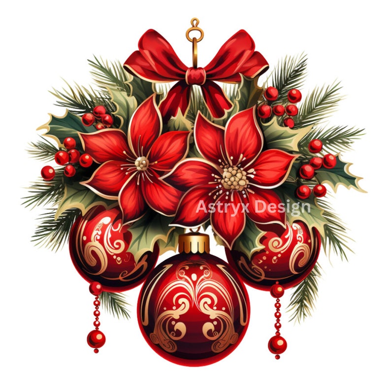 Christmas Clipart Christmas Decoration JPG Bauble Clipart Ornament ...