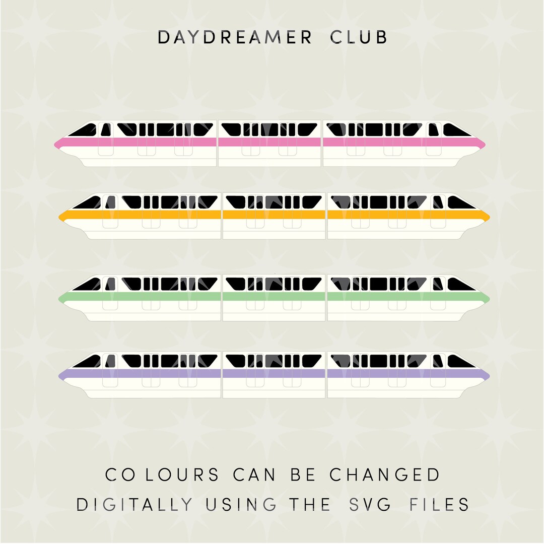 Monorail SVG and PNG Cutting File Disneyworld Disneyland - Etsy