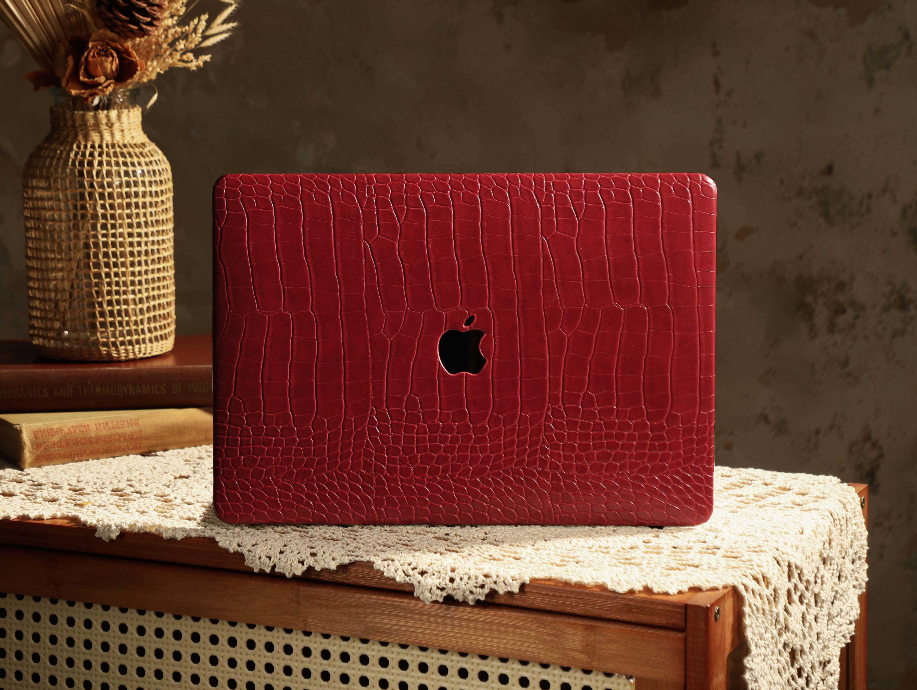 MacBook Case, Red Crocodile Pattern MacBook Case for MacBook Air 13 15 ...