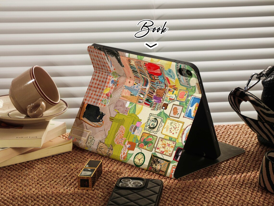 Scrapbook iPad Case With Apple Pencil Holder for 2024 New Case, Cover ...