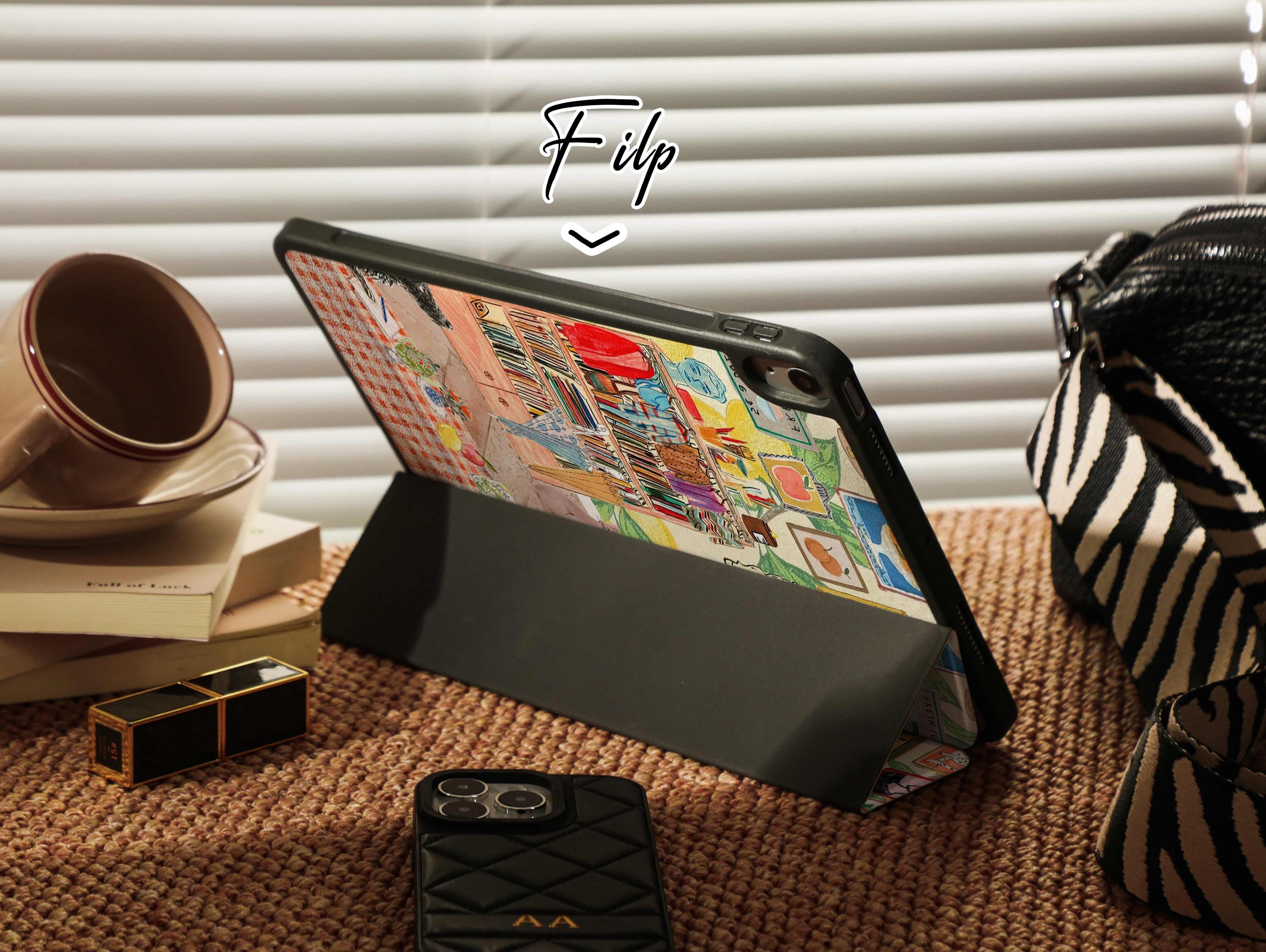 Scrapbook iPad Case With Apple Pencil Holder for 2024 New Case, Cover ...