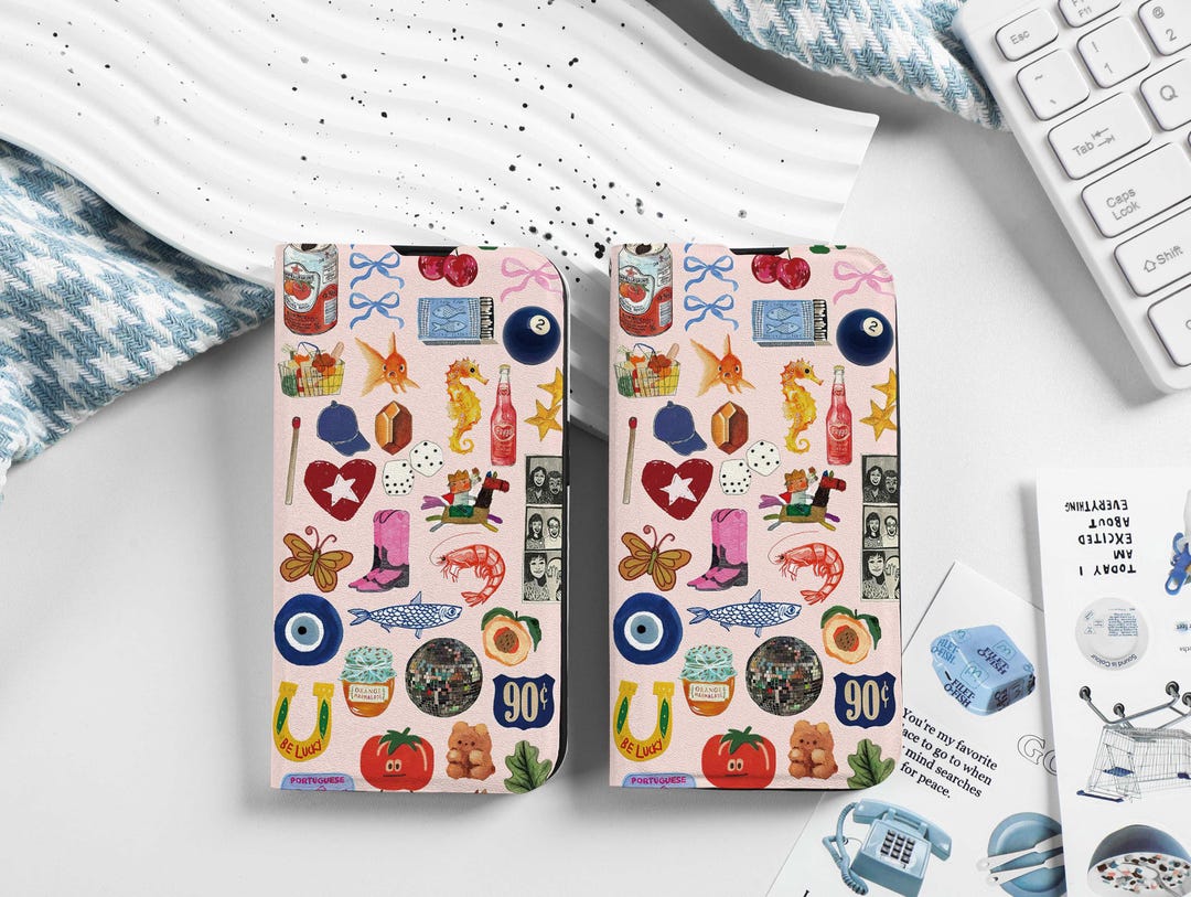 Collage Design Personalised Flip Wallet Phone Case With Card Holder ...