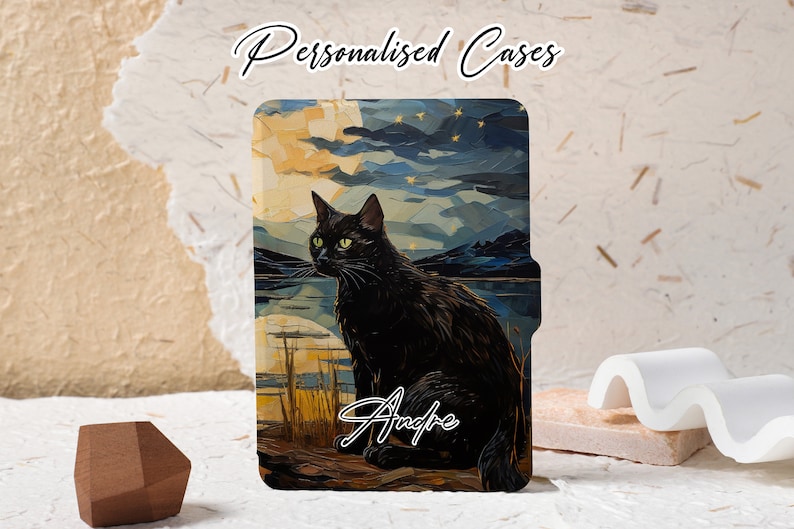 Night Kitten Personalised Case Cover for Kindle Paperwhite 1/2/3/4, All ...