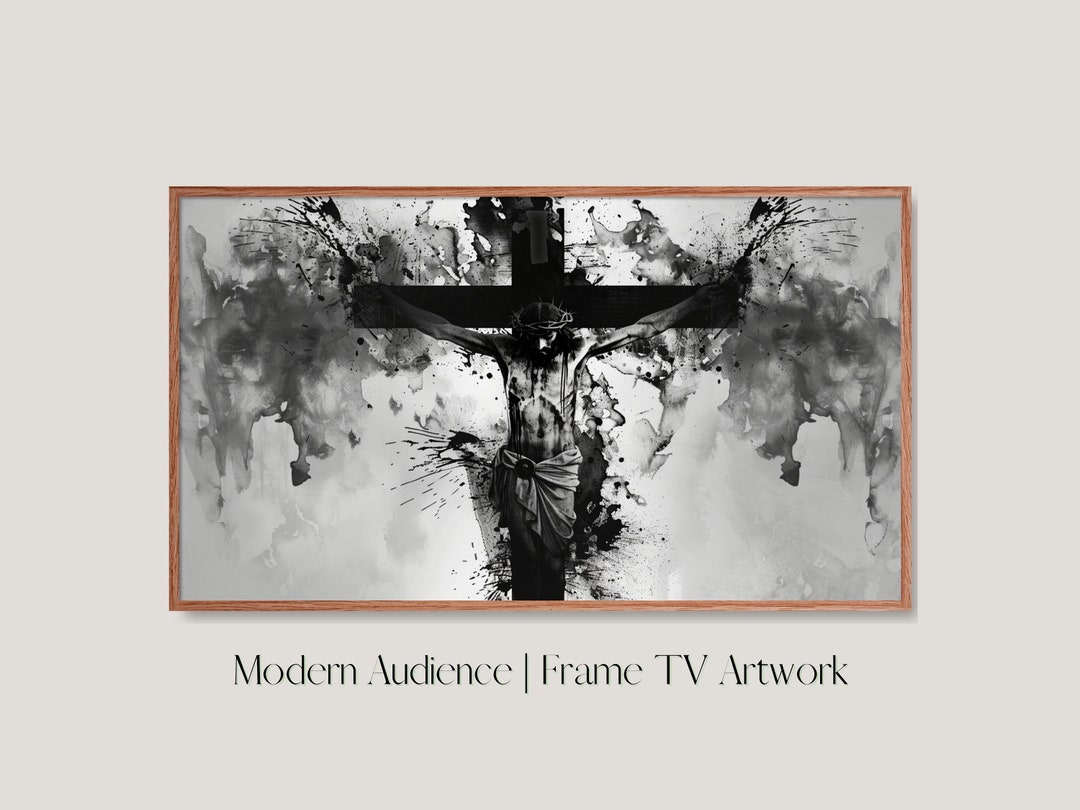 Christian Frame TV Art, Crucifixion of Jesus Frame TV Art, Instant ...