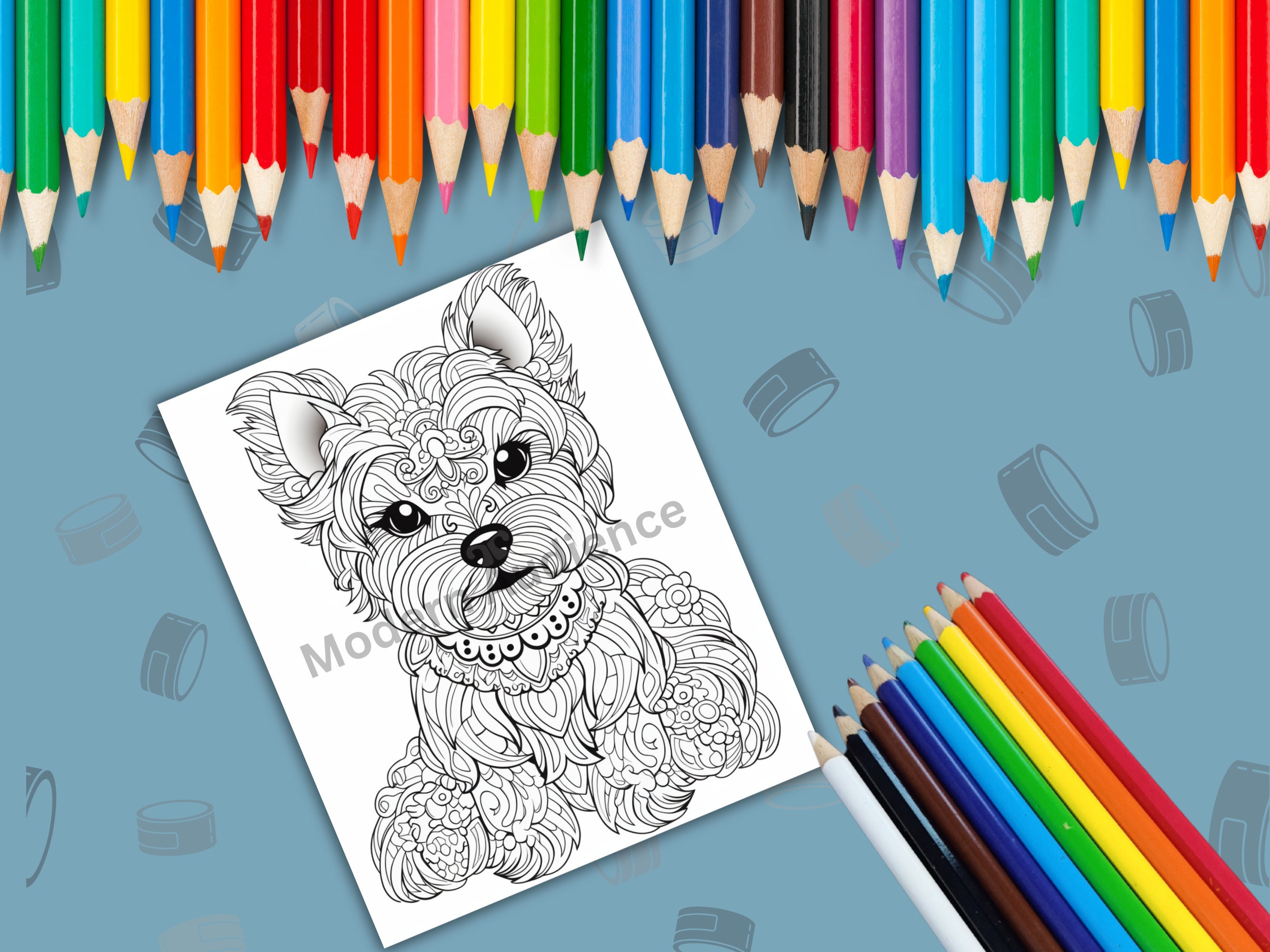 Canine Kaleidoscope: Mandalas Coloring Book Featuring Top 25 Dog Breeds ...