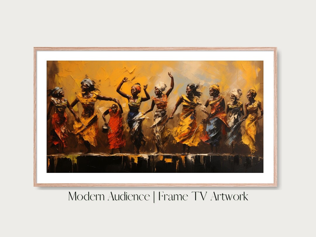 African Dance Impasto Painting | Frame TV Art (digital Download) - Etsy