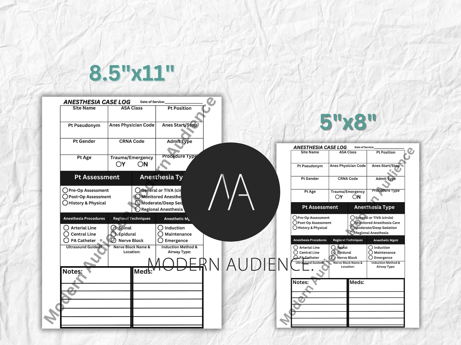 Anesthesia School Study Book Case Log Journal Nurse Anesthetist Case ...