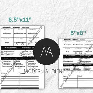 Anesthesia School Study Book Case Log Journal Nurse Anesthetist Case ...