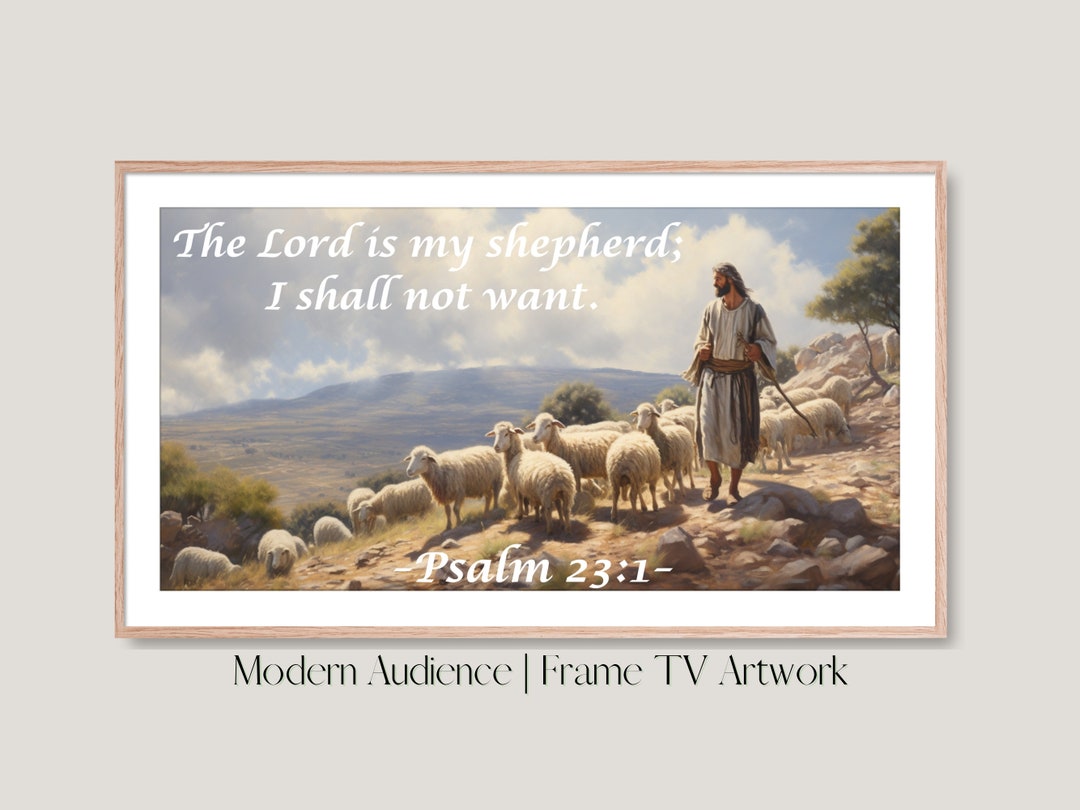 Digital Frame TV Art | Psalm 23:1 | Frame TV Art Instant Download ...