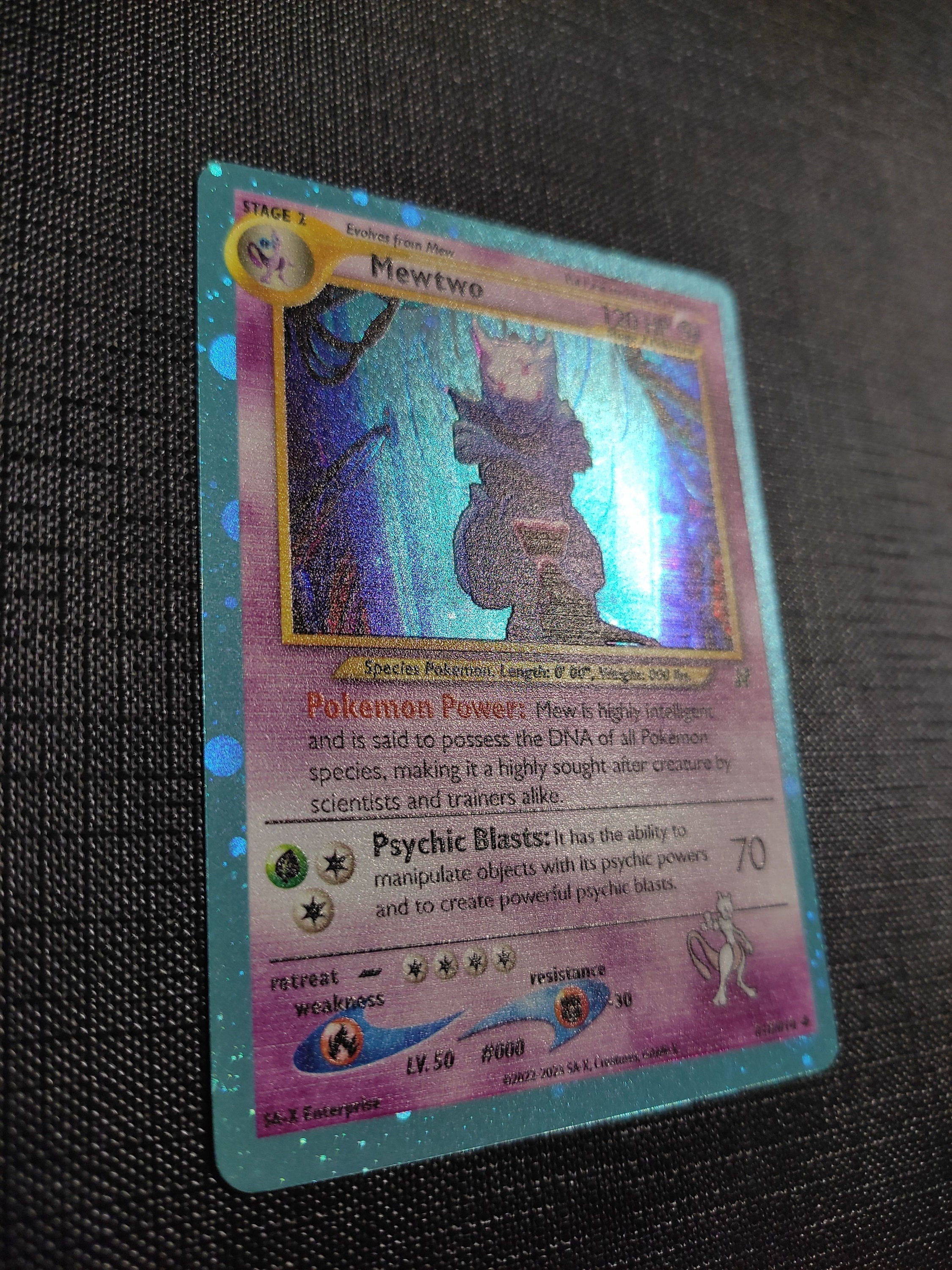 Mewtwo Holo Full Art Gx Pokemon Custom Card - Etsy