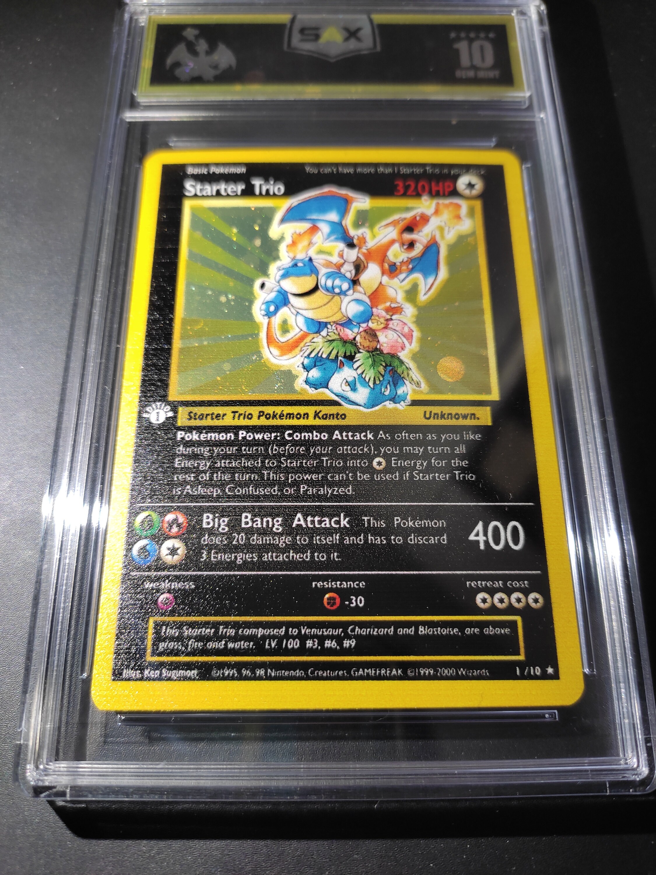 Pokemon Starter Trio Holo Slab Edition Pokemon Custom Card - Etsy