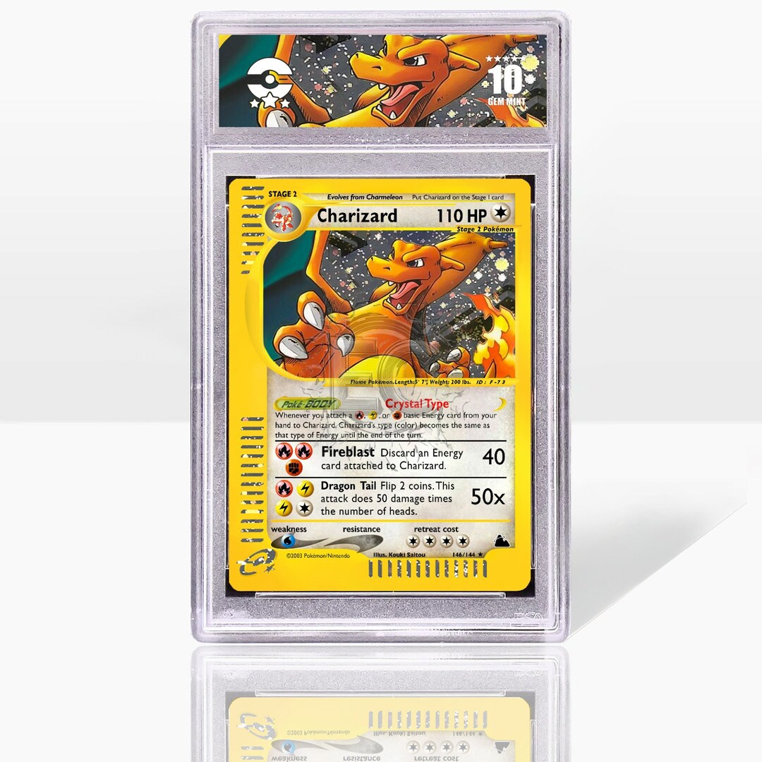 Pokemon Crystal Charizard Holo Skyridge Pokemon Custom Card Proxy No ...