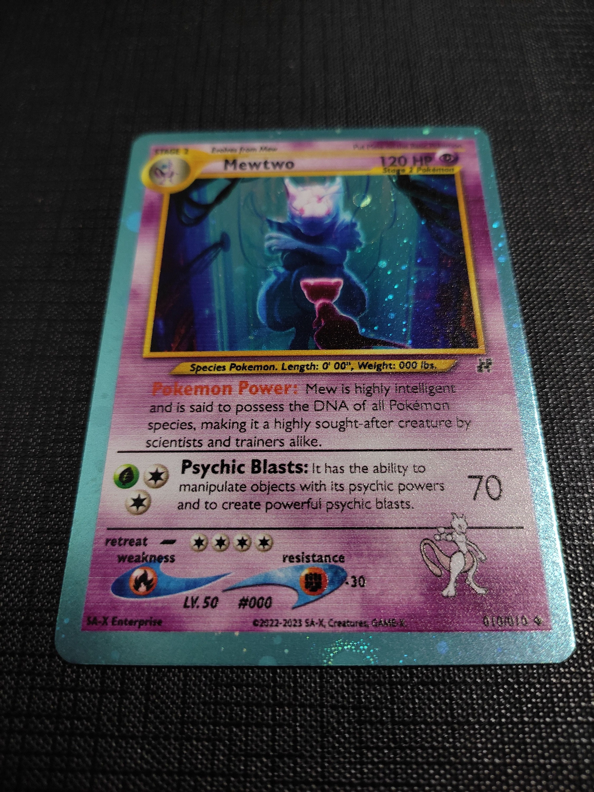 Mewtwo Holo Full Art Gx Pokemon Custom Card - Etsy