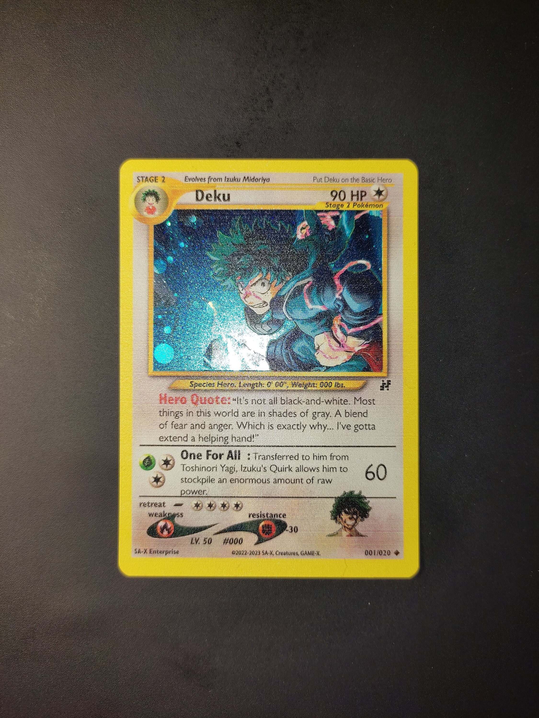 Deku Midoriya Izuku My Hero Academia Holo Full Art Pokémon - Etsy UK