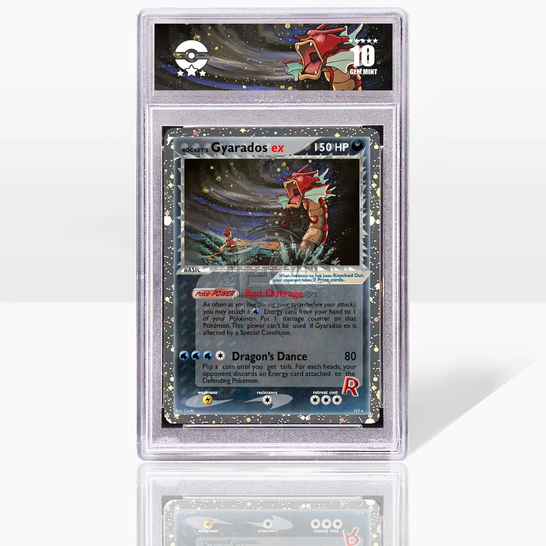 Pokemon Rocket's Shining Gyarados Ex Holo Pokemon Custom Card Proxy No ...