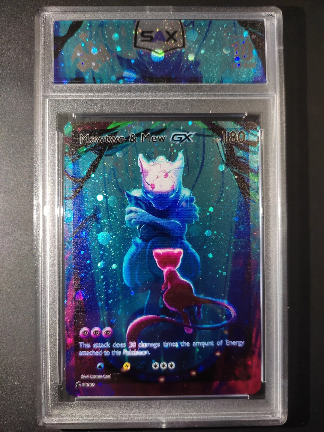 Pokemon Mewtwo Mew Holo Slab Version Pokemon Custom Card No - Etsy