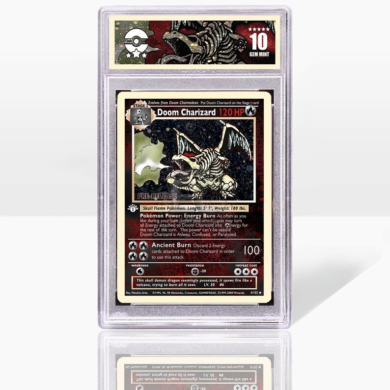 Pokemon Doom Charizard Holo Pokemon Custom Card Proxy No Shining - Etsy