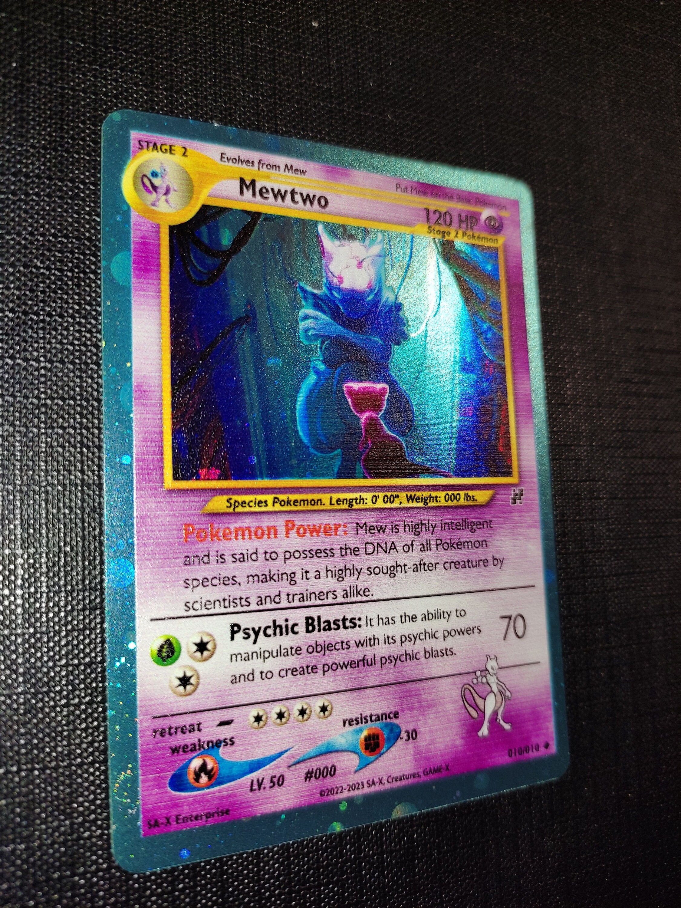Mewtwo Holo Full Art Gx Pokemon Custom Card - Etsy