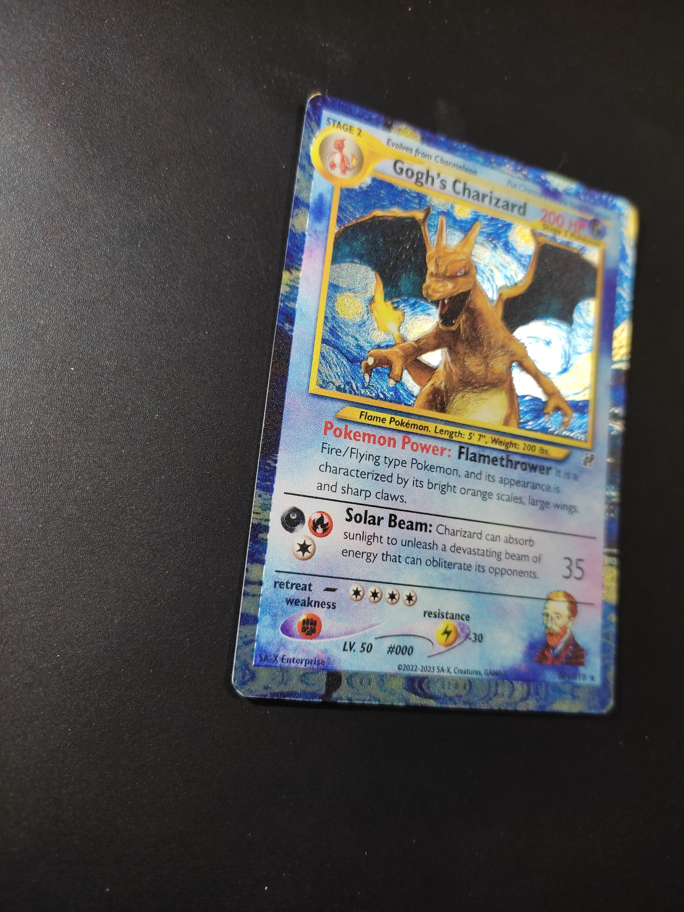 Pokémon Van Gogh Charizard Pikachu Pokémon Card Custom No - Etsy