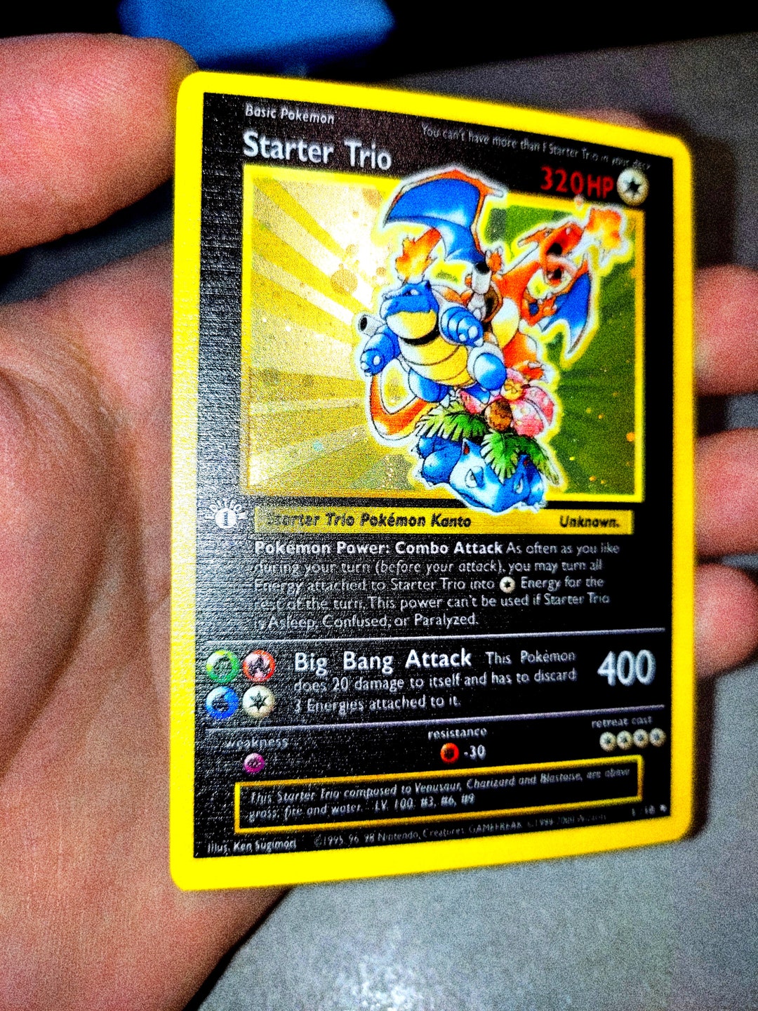 Pokemon Starter Trio Holo Edition Pokemon Custom Card Proxy No - Etsy