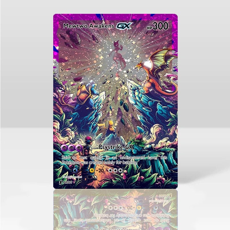 Pokemon Mewtwo Holo Full Art Gx Pokemon Custom Card - Etsy