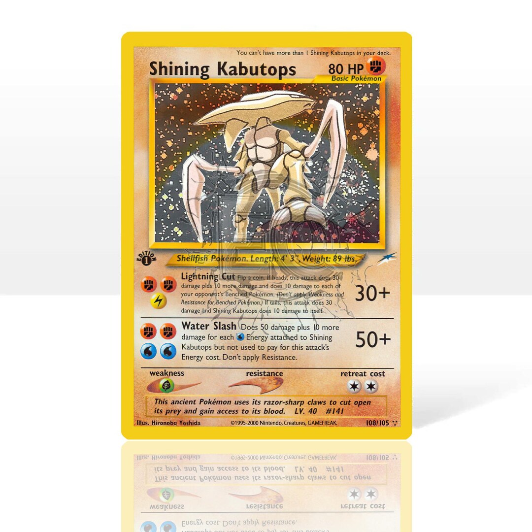 Pokemon Shining Kabutops Pokemon Custom Card - Etsy