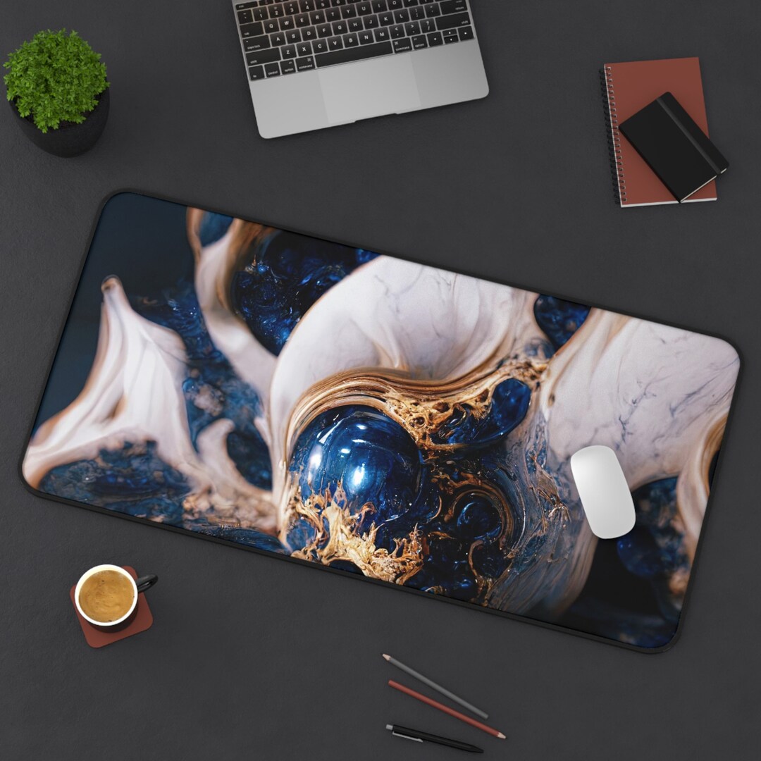 Blue Desk Mat Aesthetic Desk Decor - Etsy