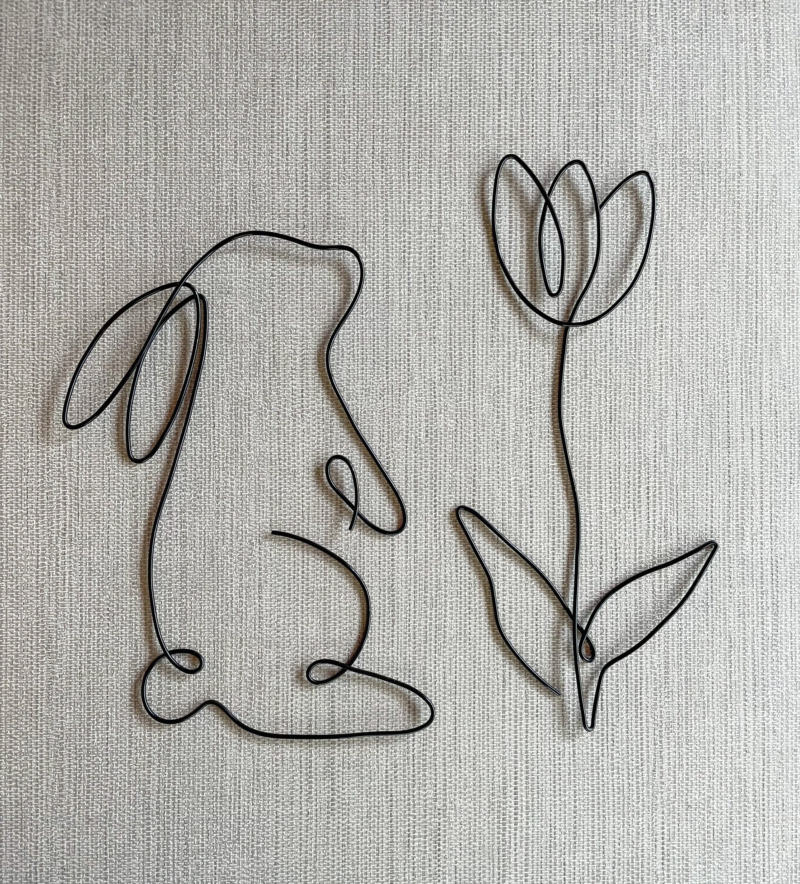 Wire Rabbit | Wire Wall Art | Bunny | Wire Animal | Home Decor ...