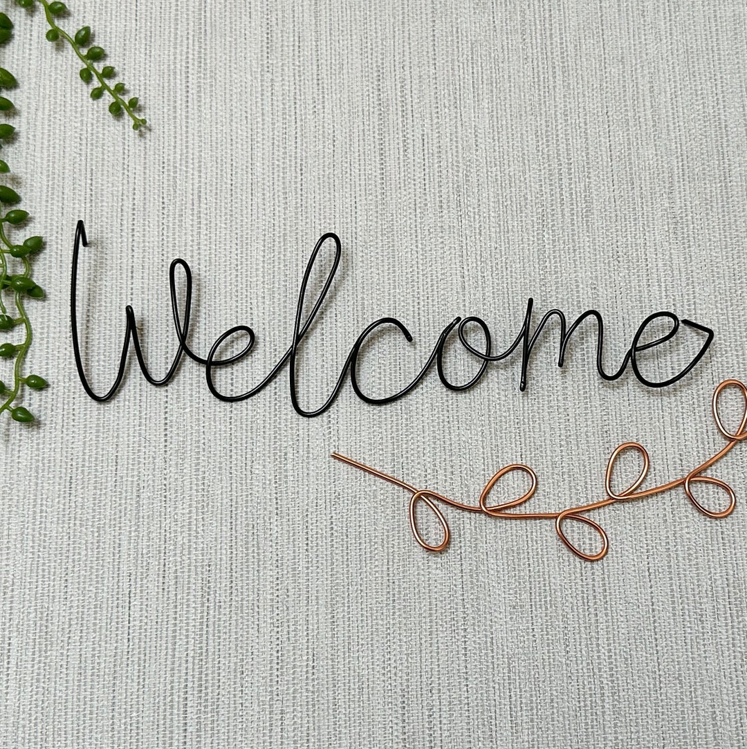 Welcome Wire Word, Welcome, Welcome Sign, Wire Art, Wire Word Art, Wire ...